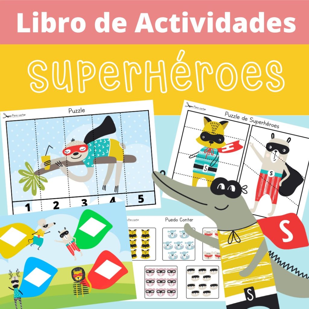 Libro de actividades Superhéroes