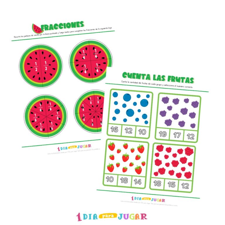Actividades Infantiles Imprimibles Frutas y Verduras